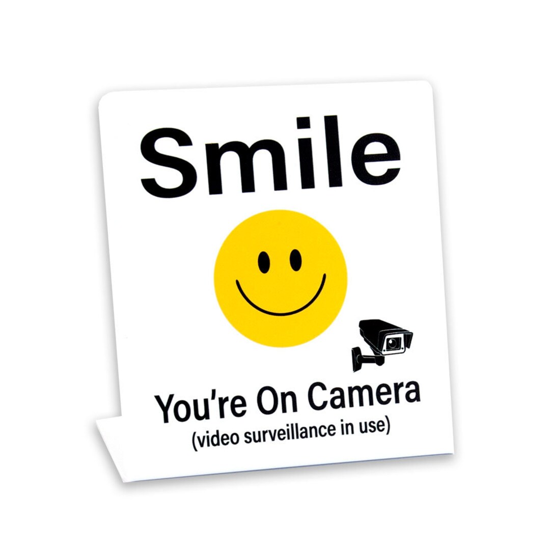 Security Signs "smile You're on Camera", Choose Pack Size, Plastic ...