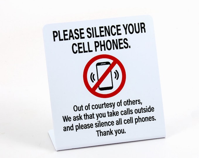 Silence Cell Phones Take Calls Outside Professional Office Decor Wood ...