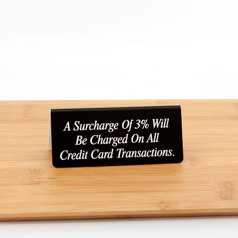 Credit Card Fee Sign - Etsy