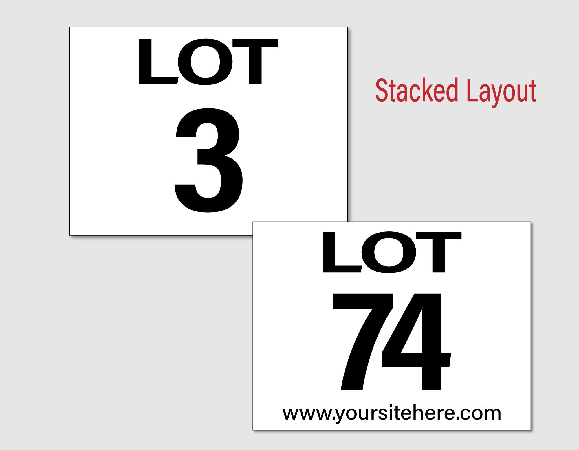 12pk Real Estate Lot Signs, Markers for Builders, Custom Numbers ...