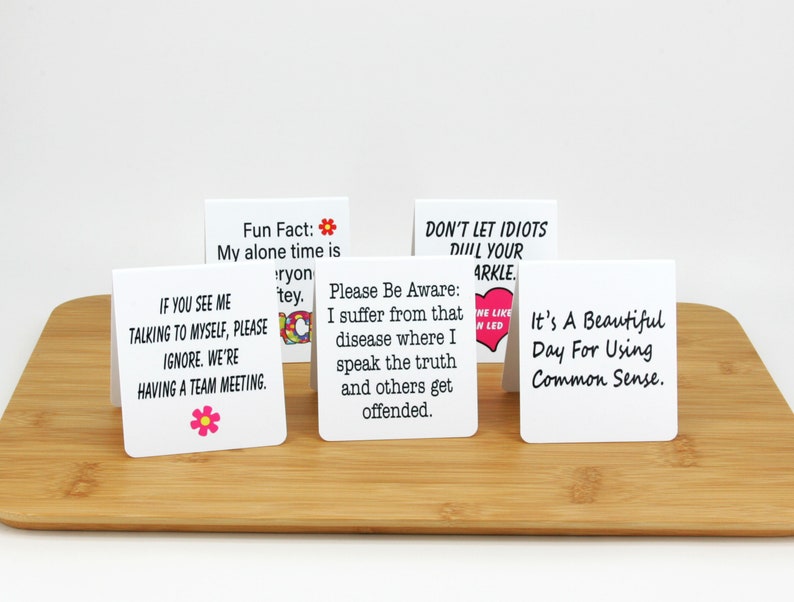 5pk Funny Desk Signs, Plastic Tent Style, Free Shipping - Etsy