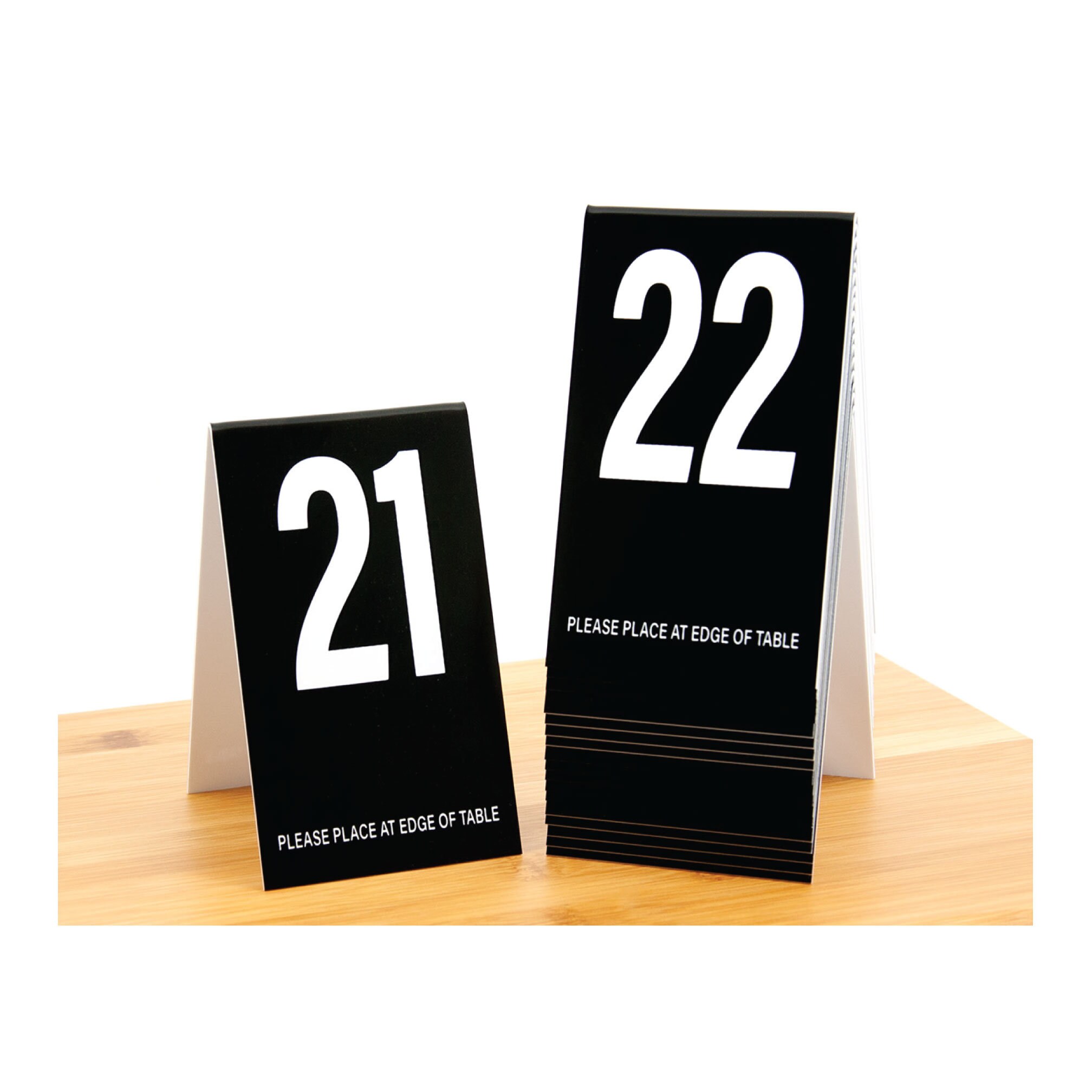 Plastic Table Numbers 1-100, Black W/white, Tent Style Numbers, Free ...