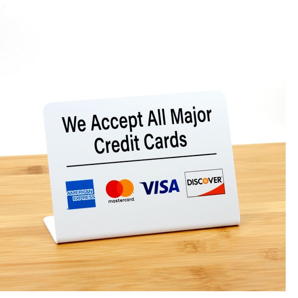 Credit Card Fee Sign - Etsy