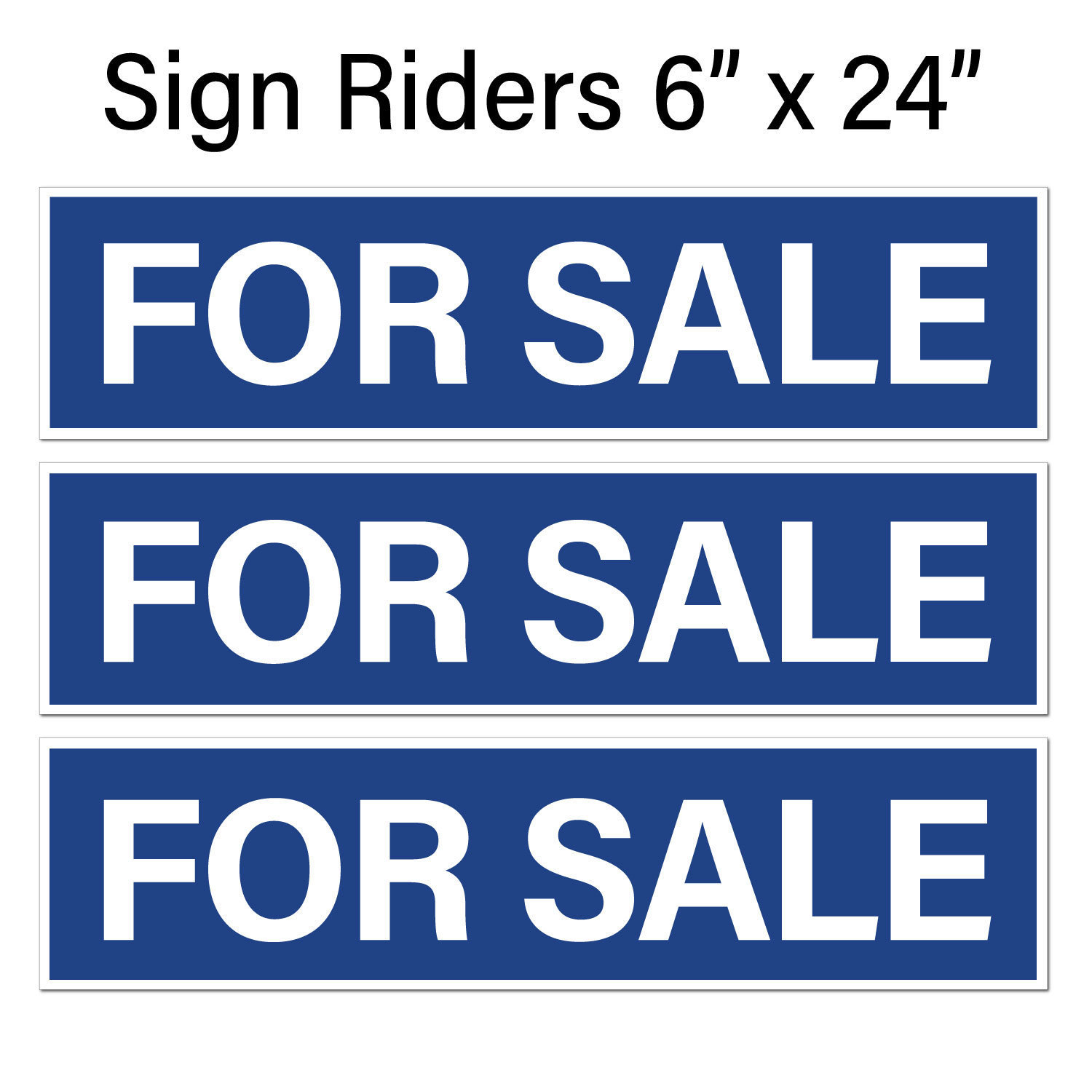 Real Estate Sign Rider FOR SALE 6pk Blue W/ White - Etsy UK
