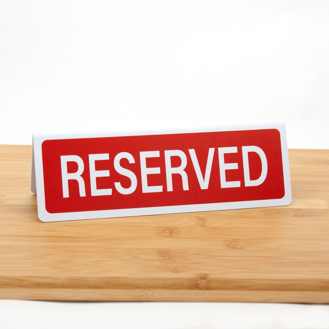 RESERVED Signs, 12 Pack Tent Style Plastic Signs, White W/red, Free ...