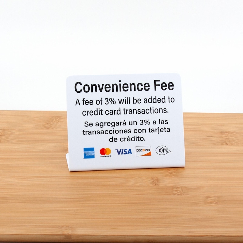 3% Credit Card Fee Sign - Etsy