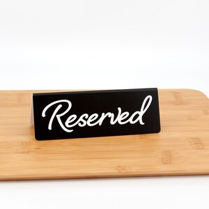 3pk Reserved Signs, Engraved, B&W Tent Style Signs, Free Shipping - Etsy