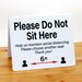 Please Do Not Sit Here Social Distancing Signs, Plastic, Tent Style ...