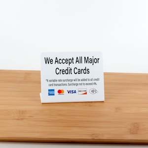 3% Credit Card Fee Sign - Etsy