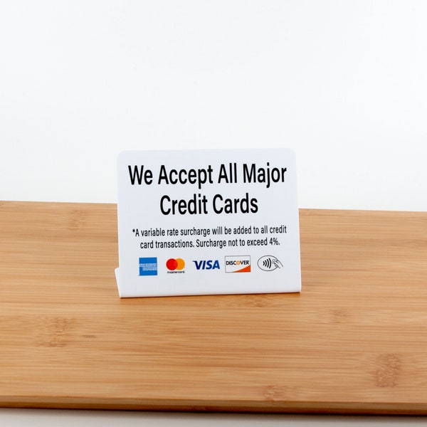 3% Credit Card Fee Sign - Etsy