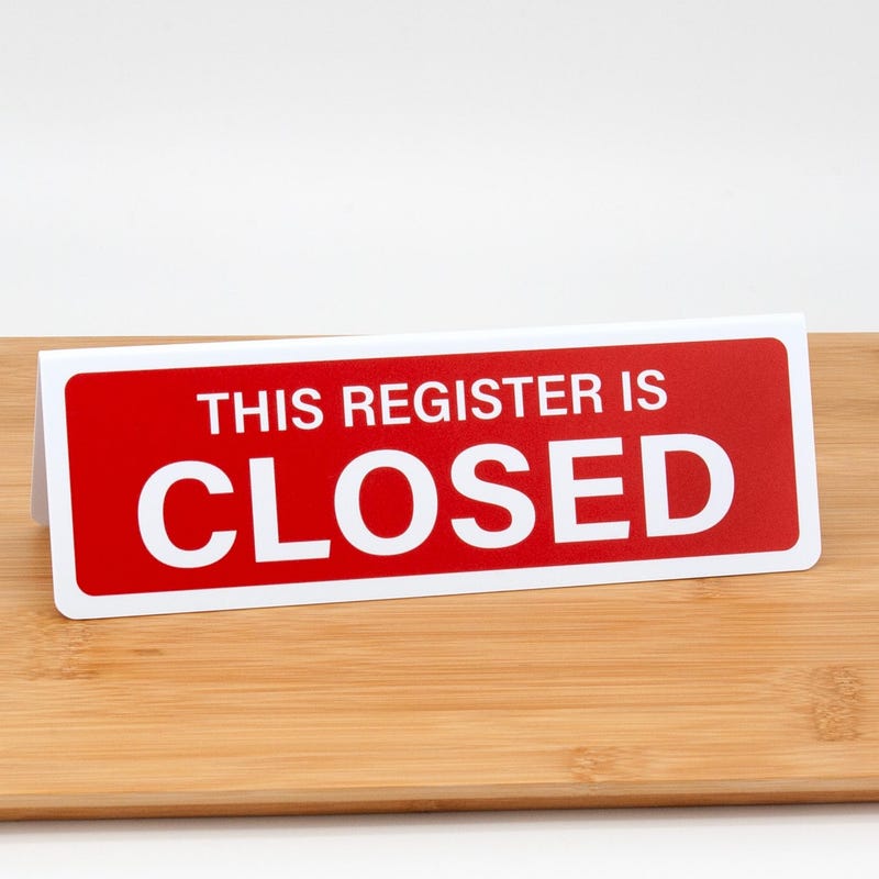 Counter Closed Sign - Etsy