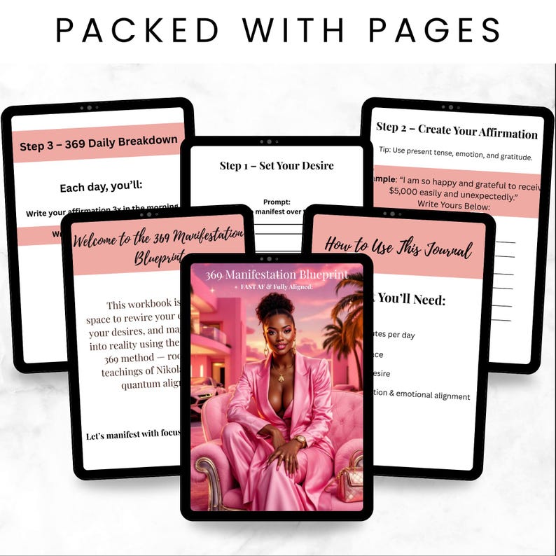 369 Manifestation Journal Canva Template: PLR Resell Rights Included - Etsy