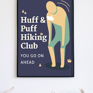Funny Hiking Poster for Nature Lover, Neutral Coloured Minimalist Wall ...