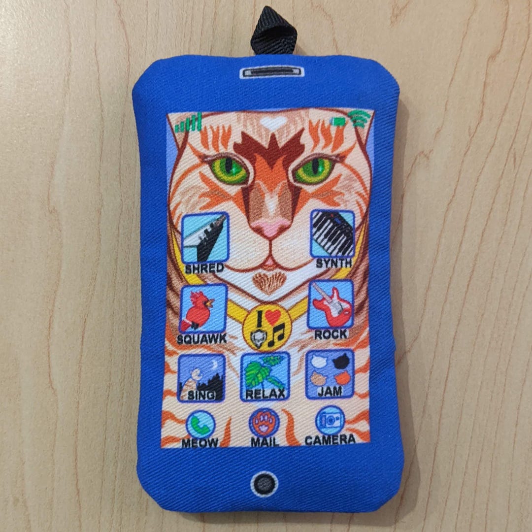 Rockstar Cat Toy Cell Phone - Etsy