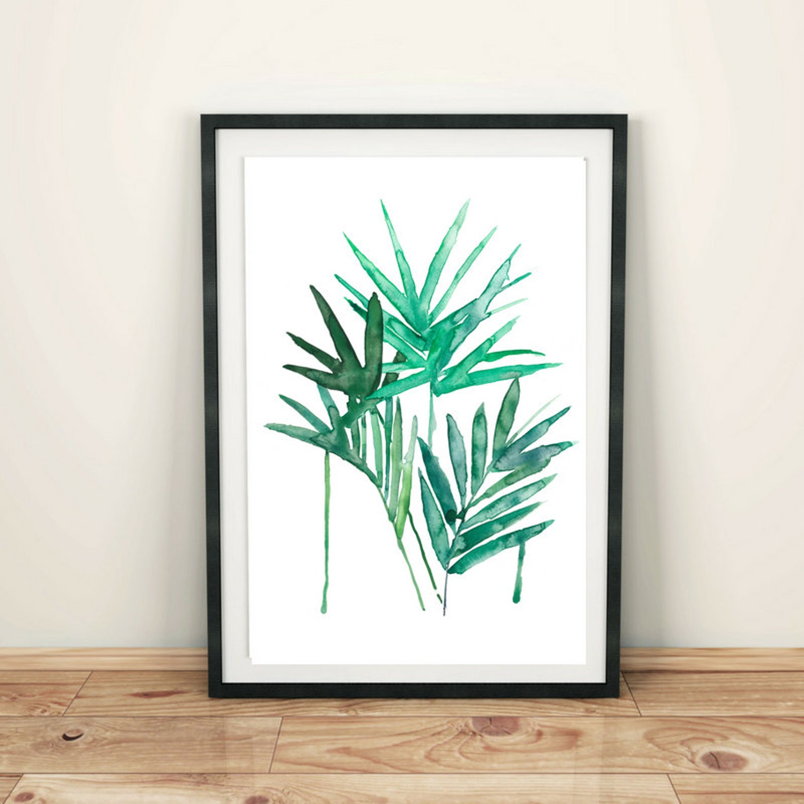 PALM LEAF PRINTABLE | Watercolor Original Artwork | Digital Download ...