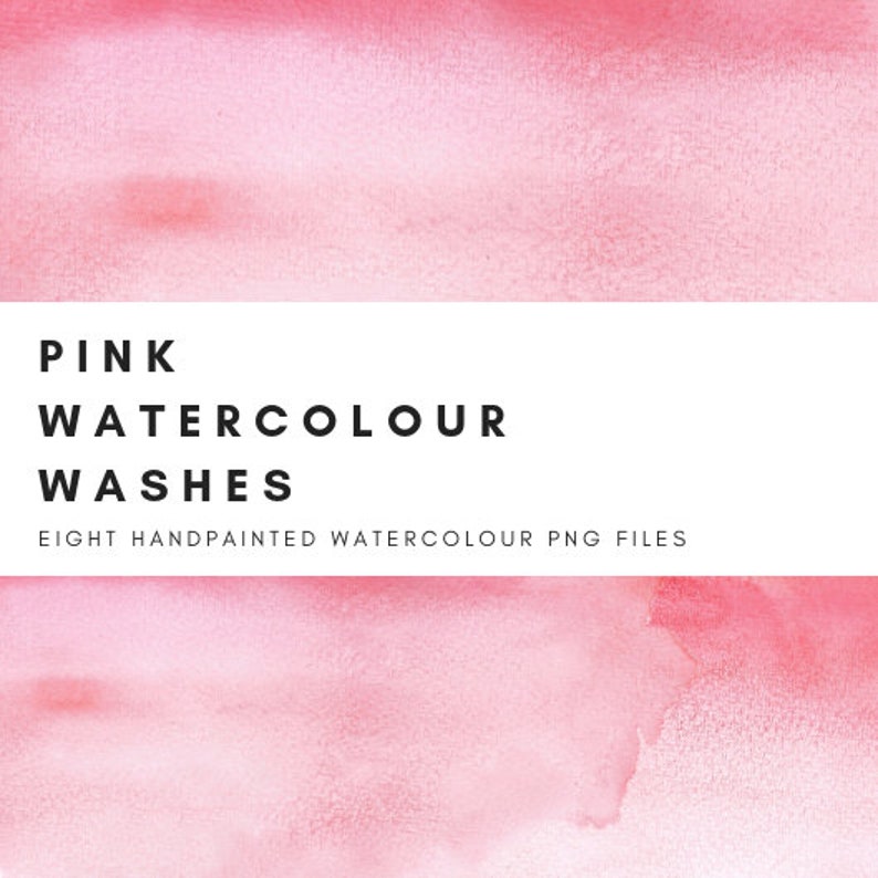 Pink Watercolor Wash Clip Art Brush Strokes Backgrounds - Etsy Australia