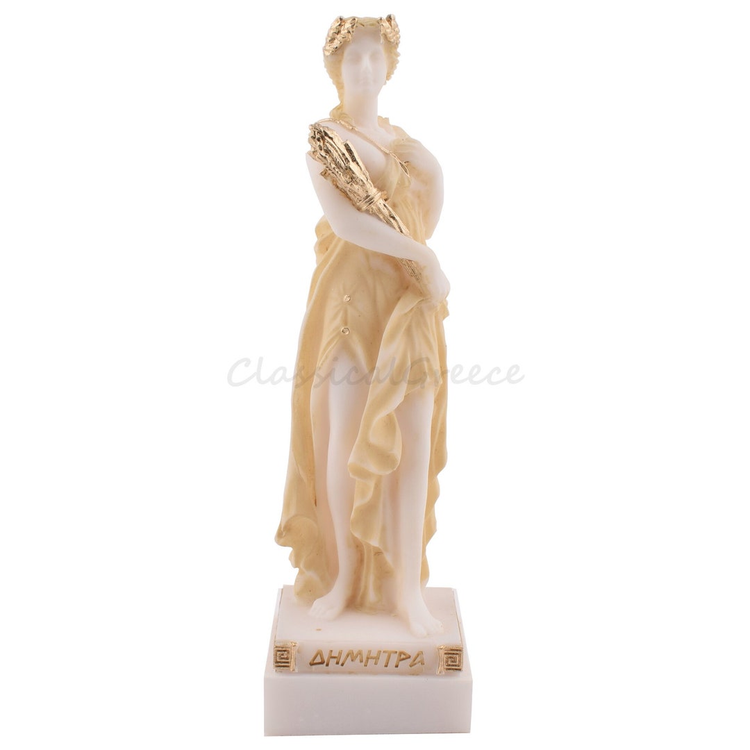 Statue Ancient Greek Goddess Demeter Alabaster 6 16cm Cast Marble ...