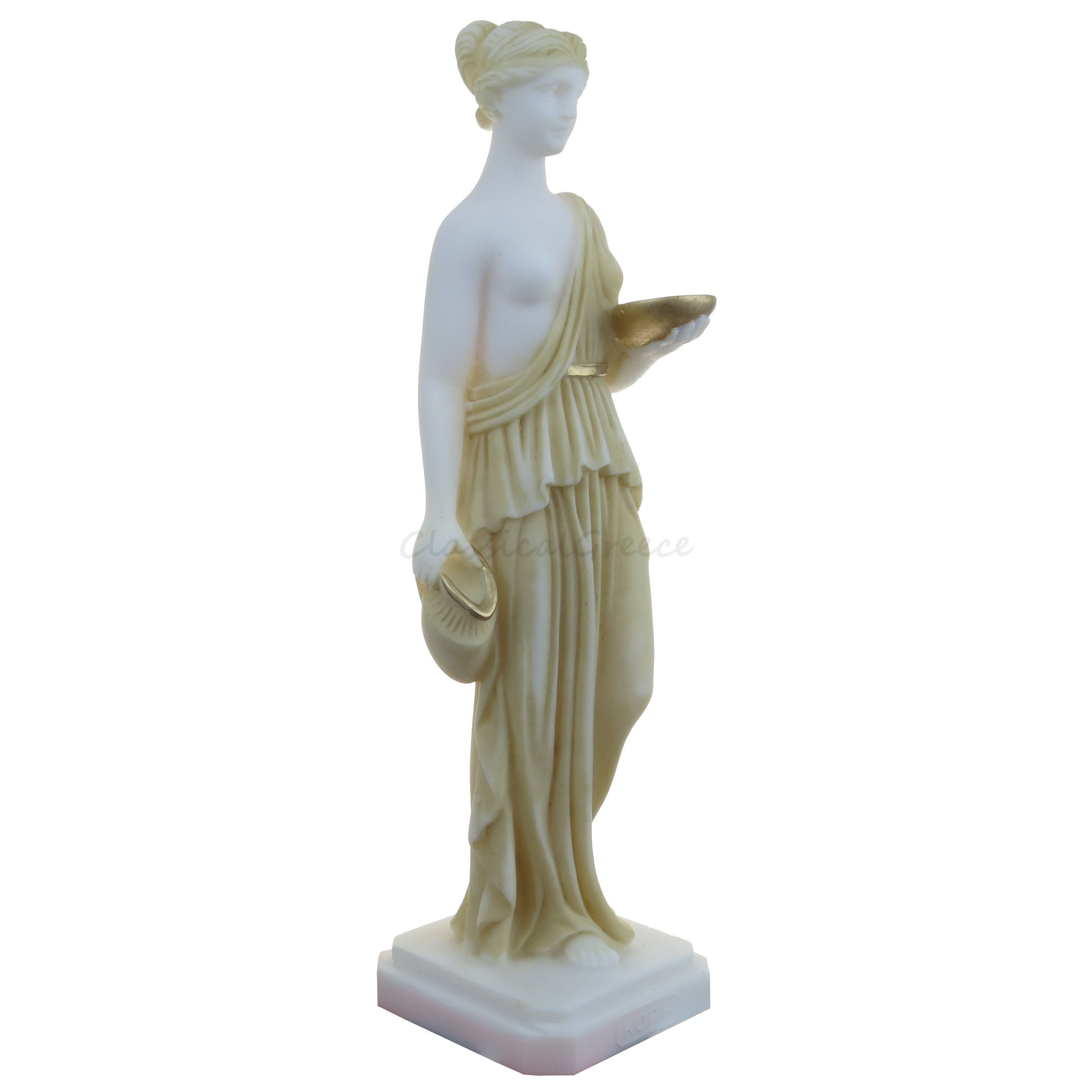 Statue Ancient Greek Goddess Hebe Alabaster 10 25cm Cast Marble ...