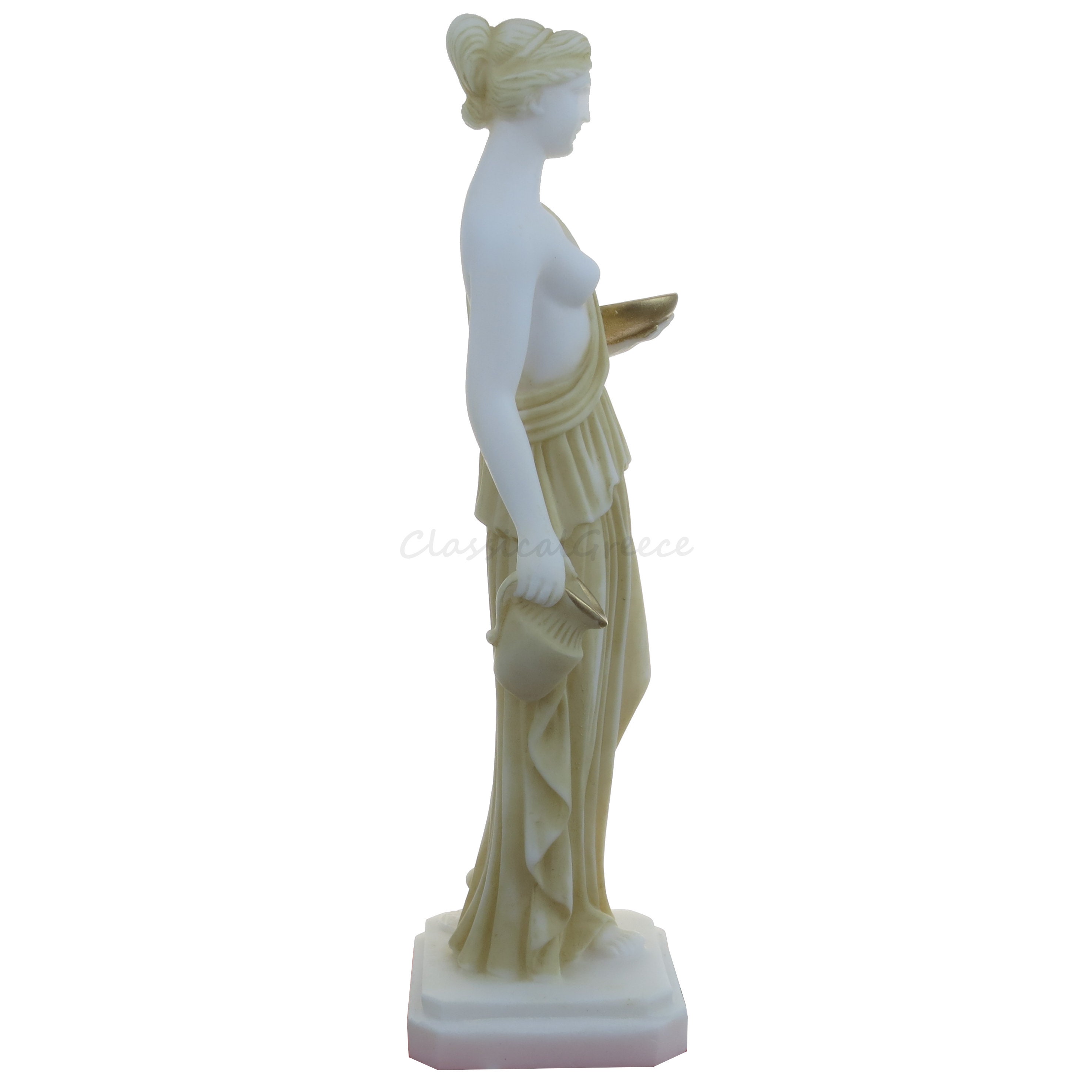 Statue Ancient Greek Goddess Hebe Alabaster 10 25cm Cast Marble ...