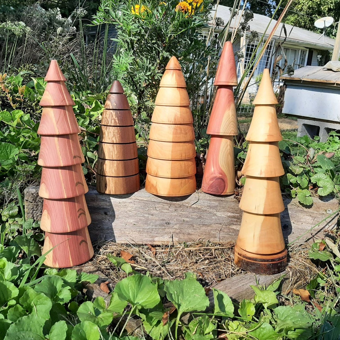 Hand Turned Christmas Tree Single - Etsy