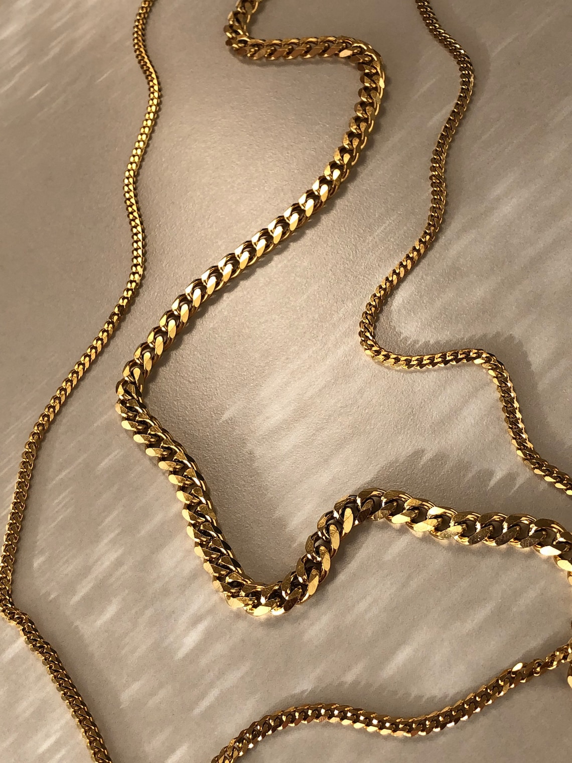 Cuban Link Necklace 3.5mm or 7mm Cuban Chain 18k Gold - Etsy