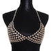 Crystal Bra, Crystal Bralette, Gold Crystal Bra Jewellery | Suradesires ...