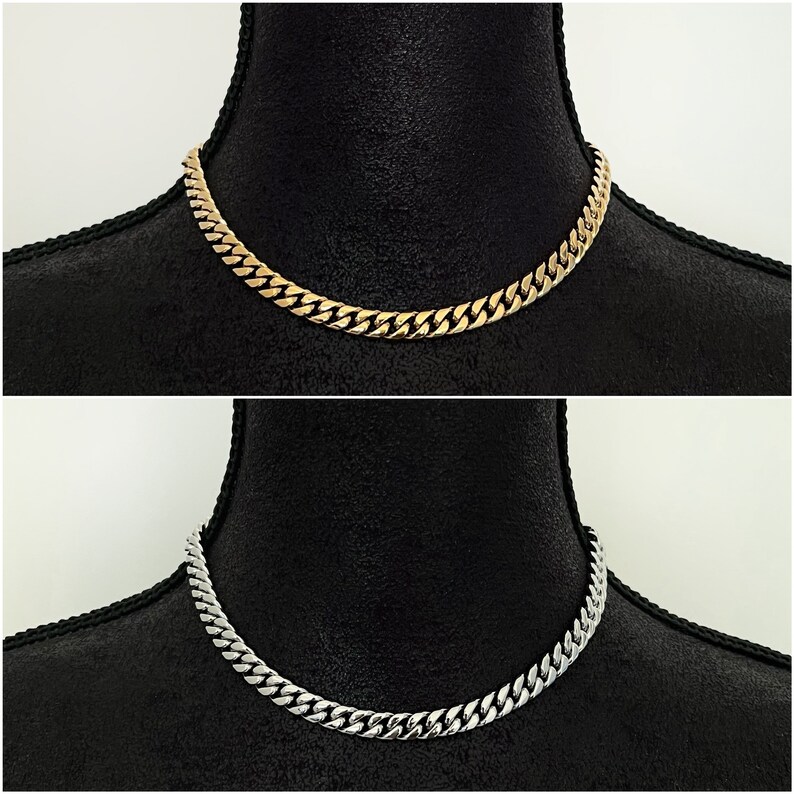 Cuban Link Necklace, 8mm Cuban Chain, 18k Gold PVD Plated Cuban ...