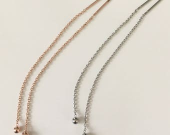 Chain Earrings Thread Earrings Threader Earrings Delicate