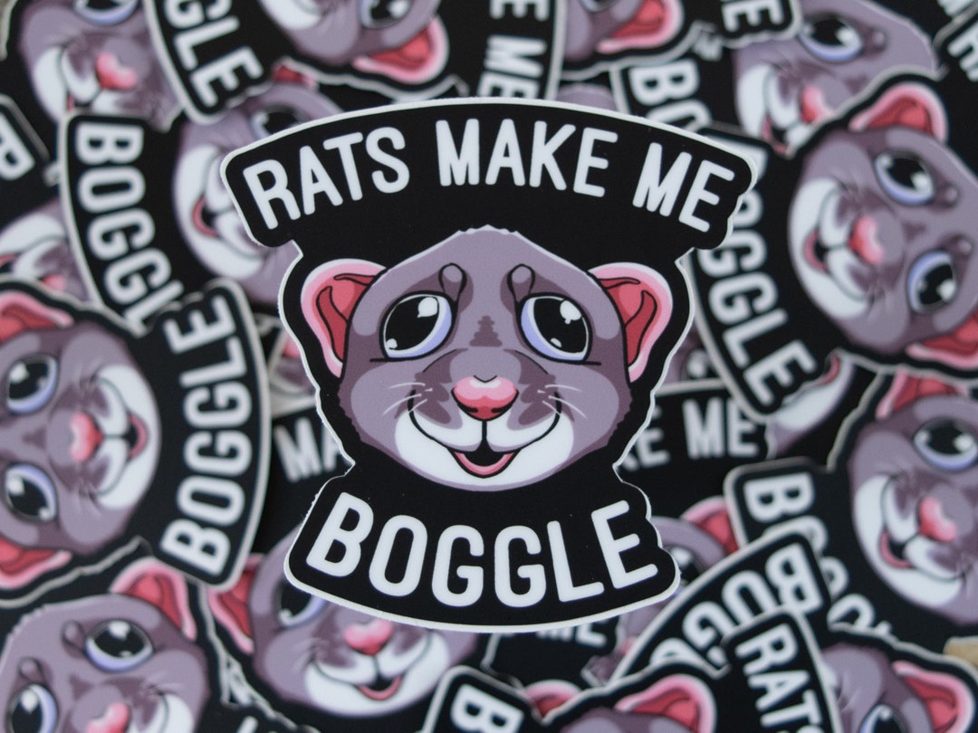3 Rats Make Me Boggle Sticker - Etsy