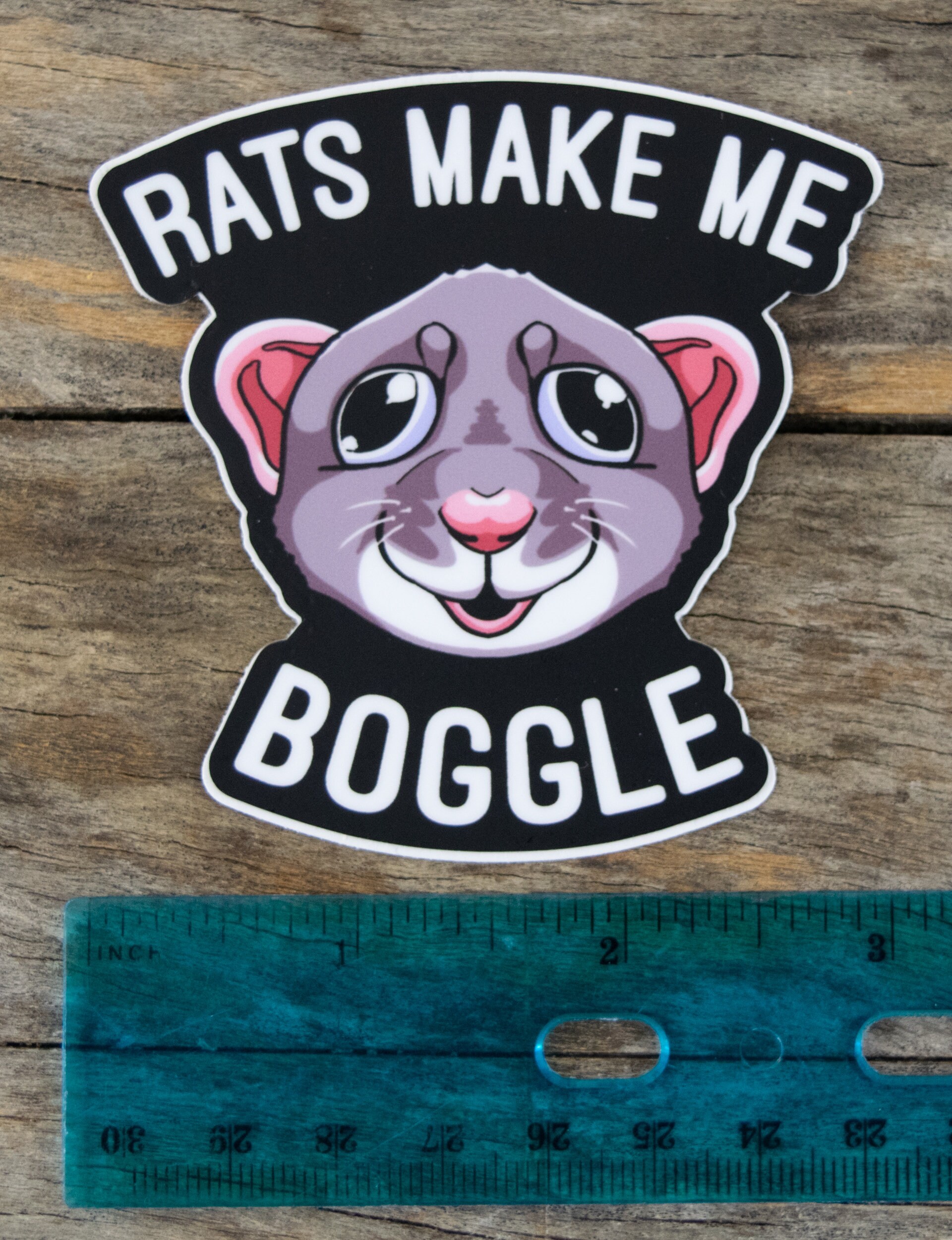 3 Rats Make Me Boggle Sticker - Etsy