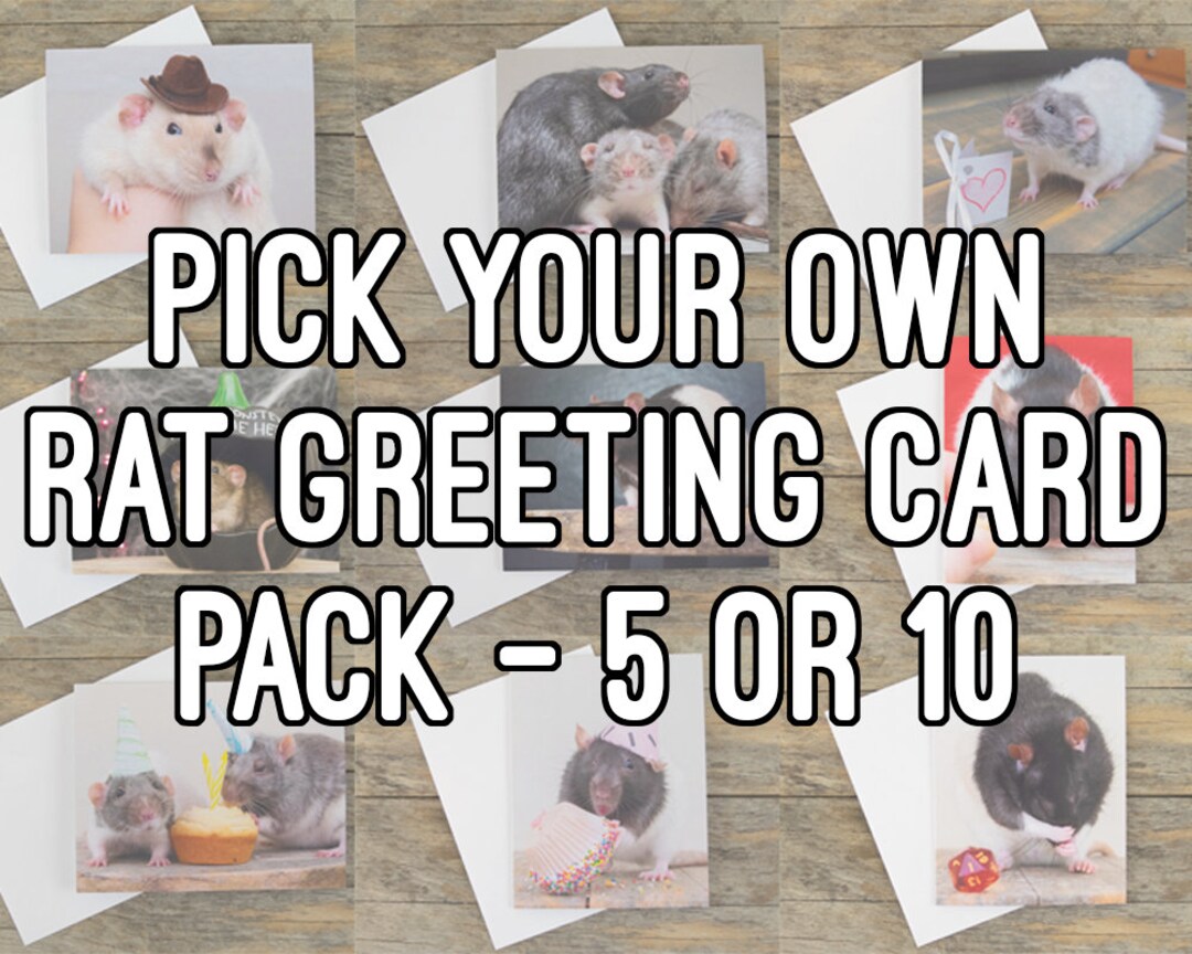 Cute Rat Greeting Cards - Pick Your Own - 5 or 10 Pack - Etsy