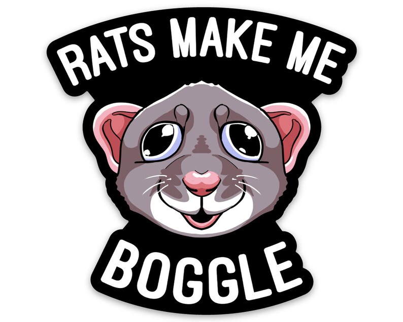 3 Rats Make Me Boggle Sticker - Etsy