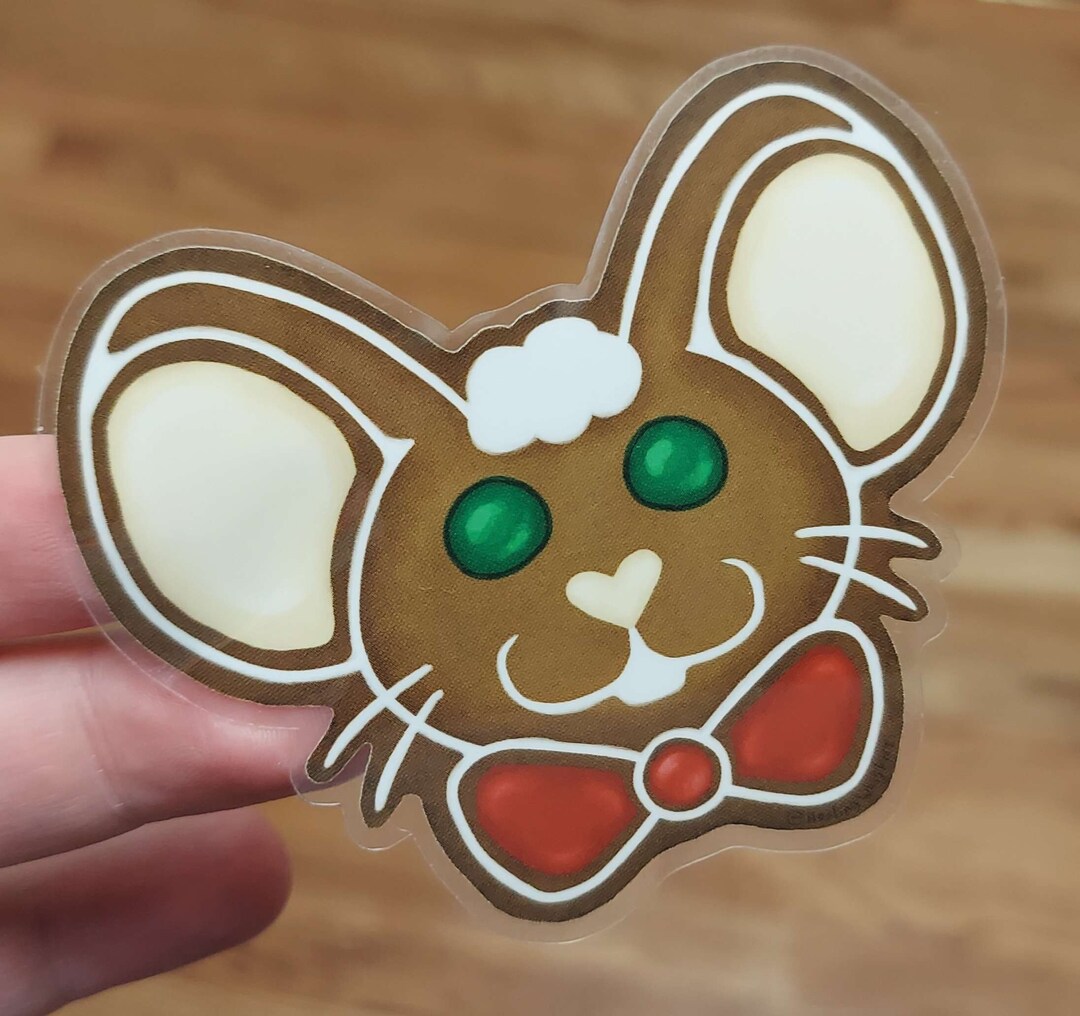 3" Gingerbread Rat Cookie Sticker | Pet Rat Gifts | Rat Mom | Rat Dad ...