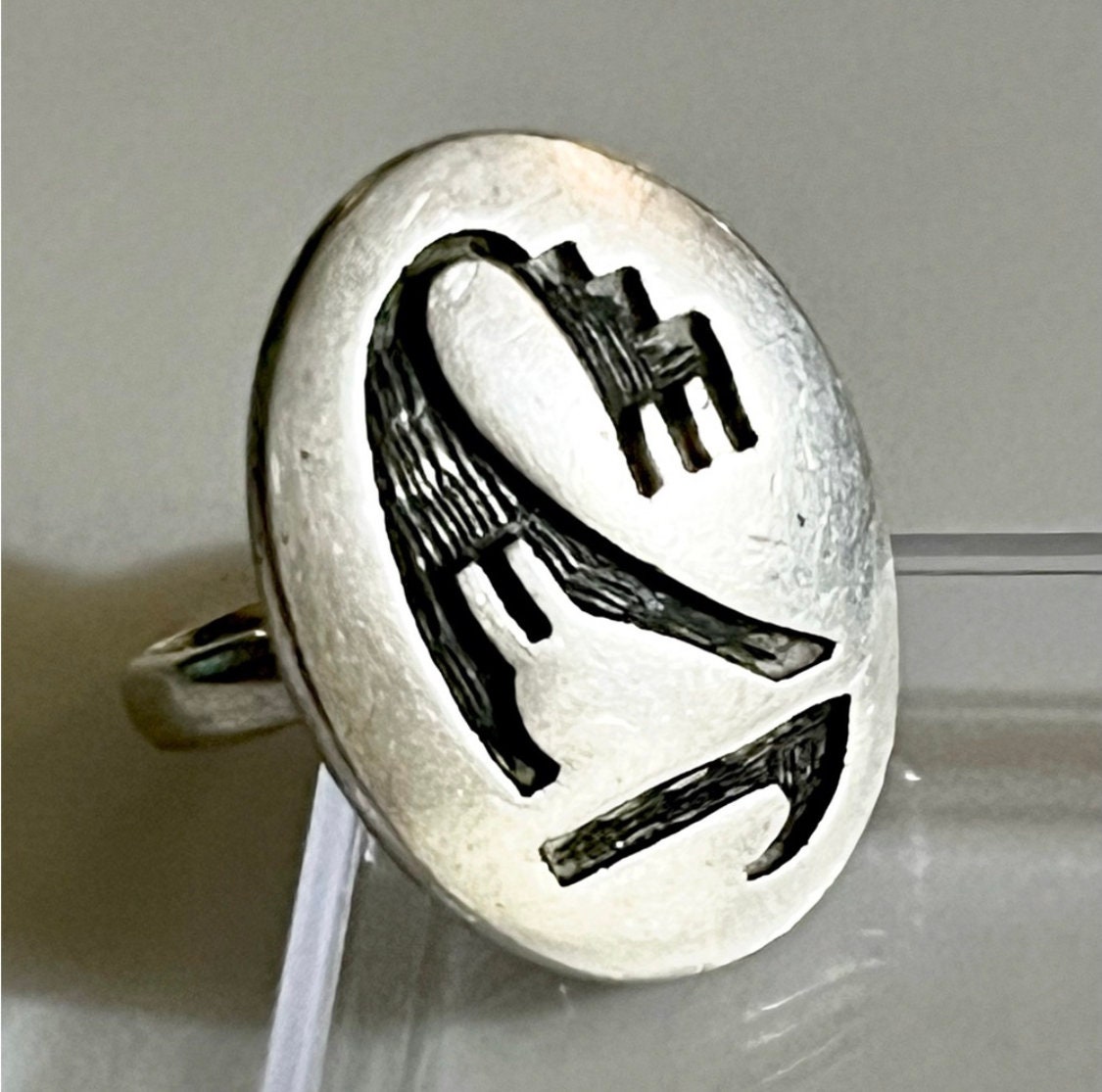 Vintage Hopi Overlay Sterling Silver Ring - Etsy