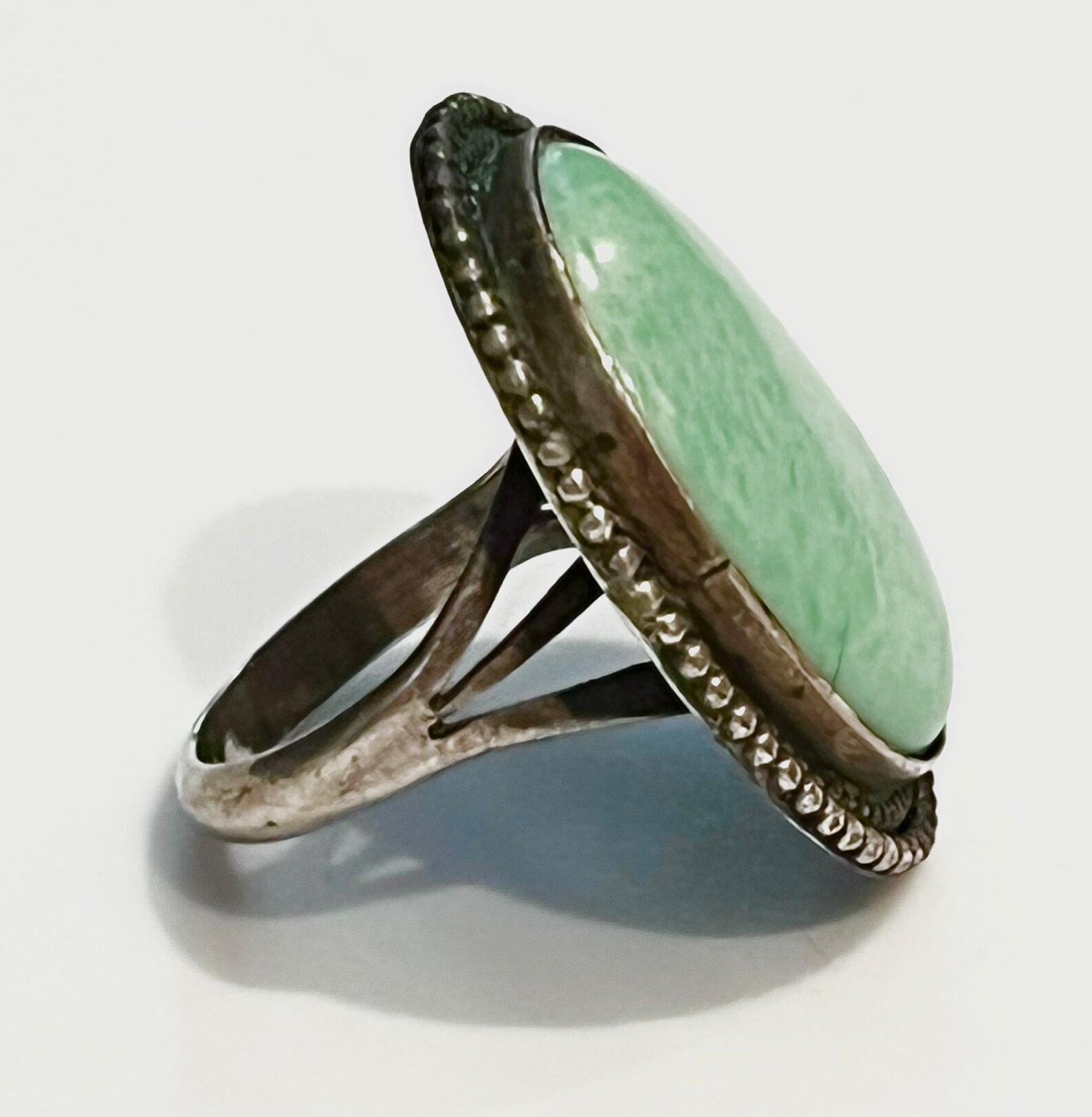 Old Pawn Navajo Carico Lake Turquoise/faustite Sterling Silver Ring - Etsy