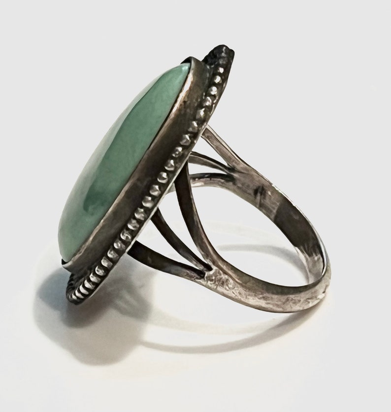 Old Pawn Navajo Carico Lake Turquoise/faustite Sterling Silver Ring - Etsy