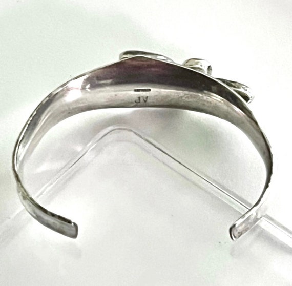Navajo Signed-Alice Platero, Vintage Sterling MoP Cuff - Gem