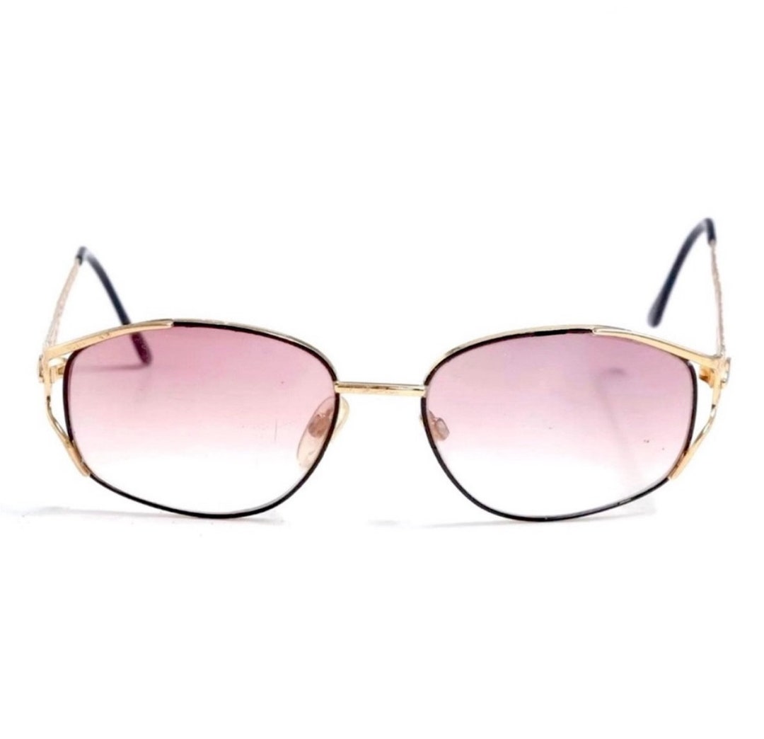 Vintage 1990s YSL Gold Lattice Frame Rose Lens Sunglasses *EVC - Etsy