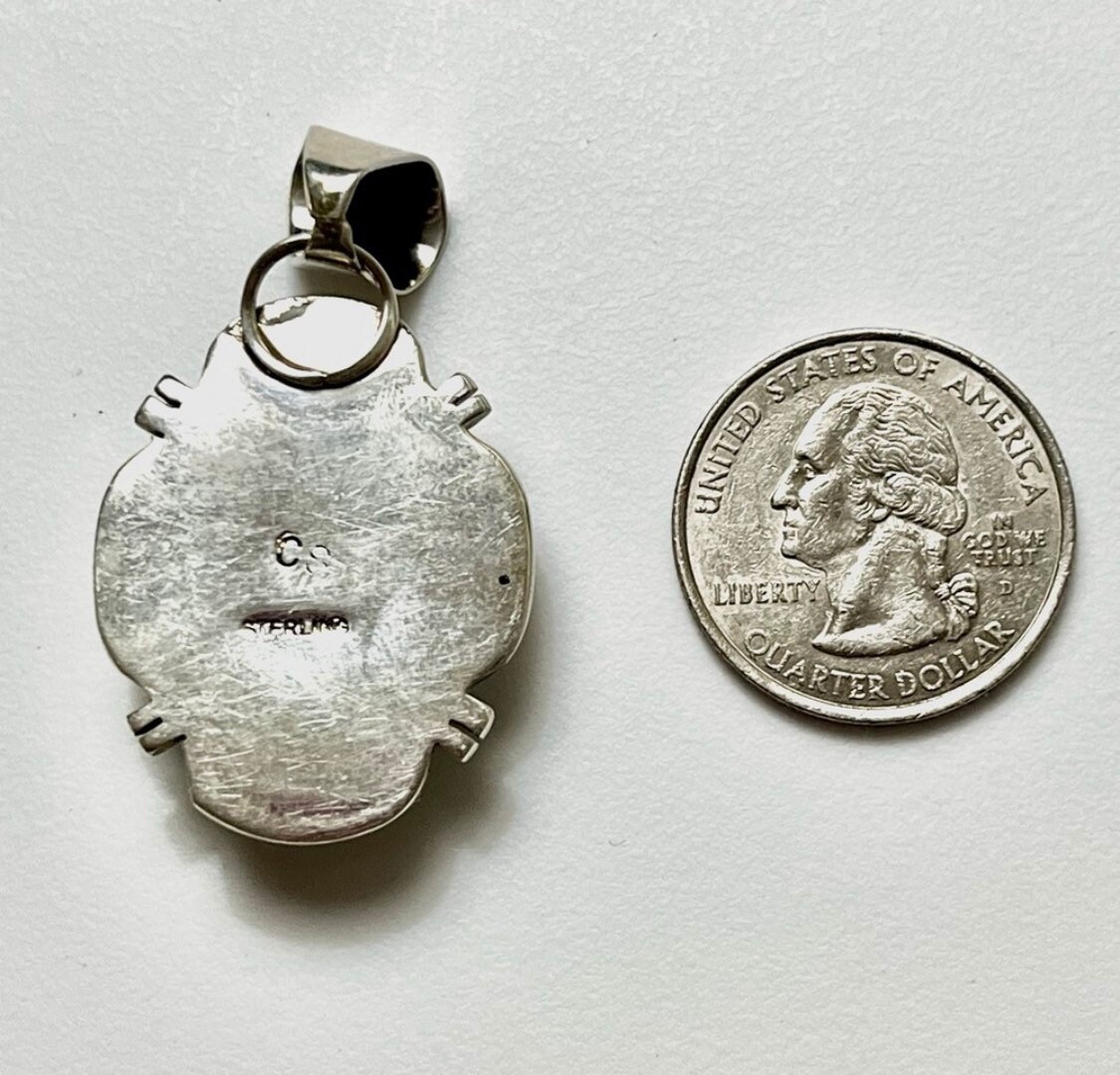 Navajo Signed-cecil Sanders, Vintage 1980s Sterling Silver Malachite ...