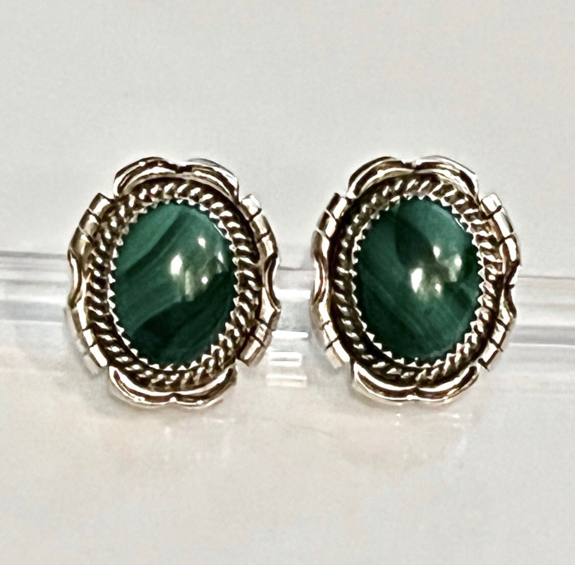 Navajo Signed-wayne Etsitty, Vintage Gorgeous Vintage Green Malachite ...