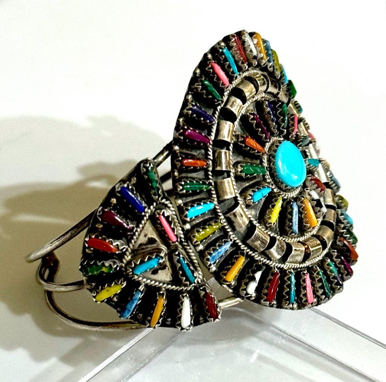 Signed - Violet & Jeffrey Begay Navajo Petite Point / Needlepoint ...