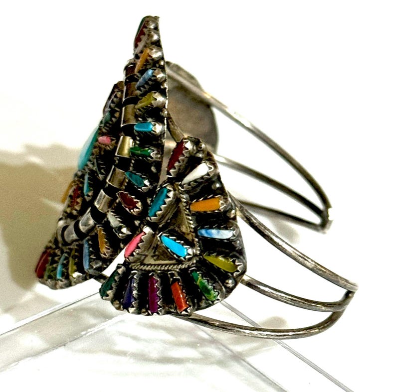 Signed - Violet & Jeffrey Begay Navajo Petite Point / Needlepoint ...