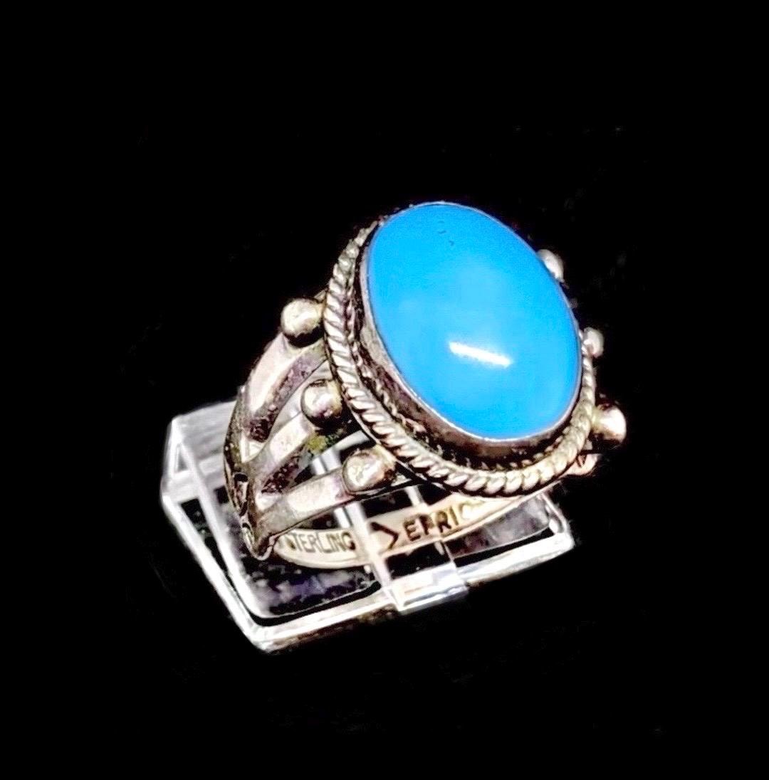 Signed - Derrick Gordon Navajo Sleeping Beauty Turquoise Sterling ...