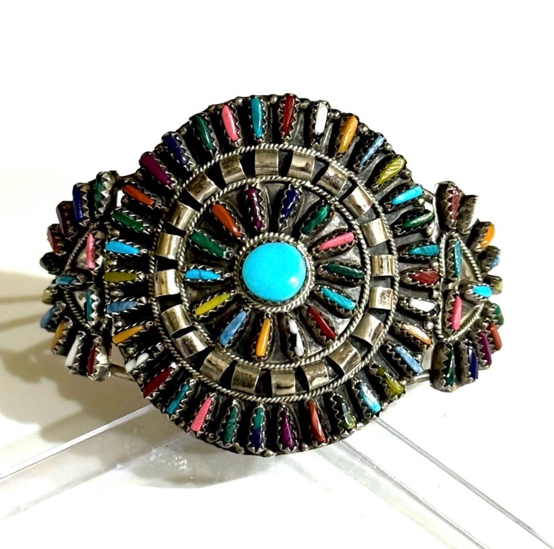 Signed - Violet & Jeffrey Begay Navajo Petite Point / Needlepoint ...