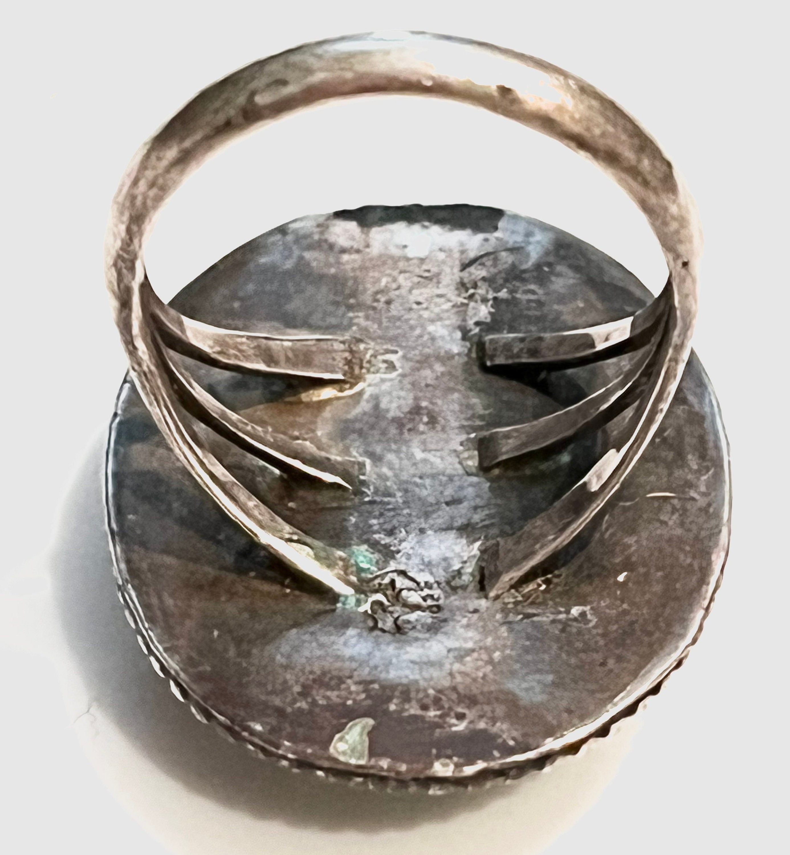 Old Pawn Navajo Carico Lake Turquoise/faustite Sterling Silver Ring - Etsy