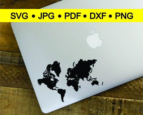 World Map SVG Travel Svg Vector Cricut Silhouette File - Etsy Finland