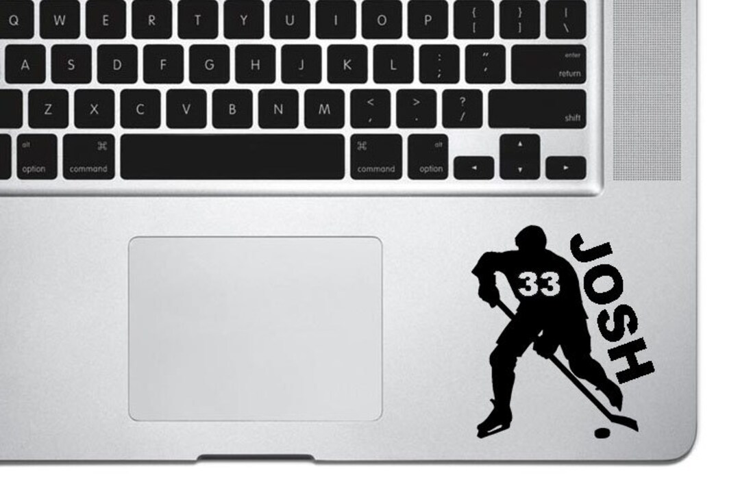 Custom Vinyl Hockey Sticker With Number and Name, Hockey Decal, Hockey ...