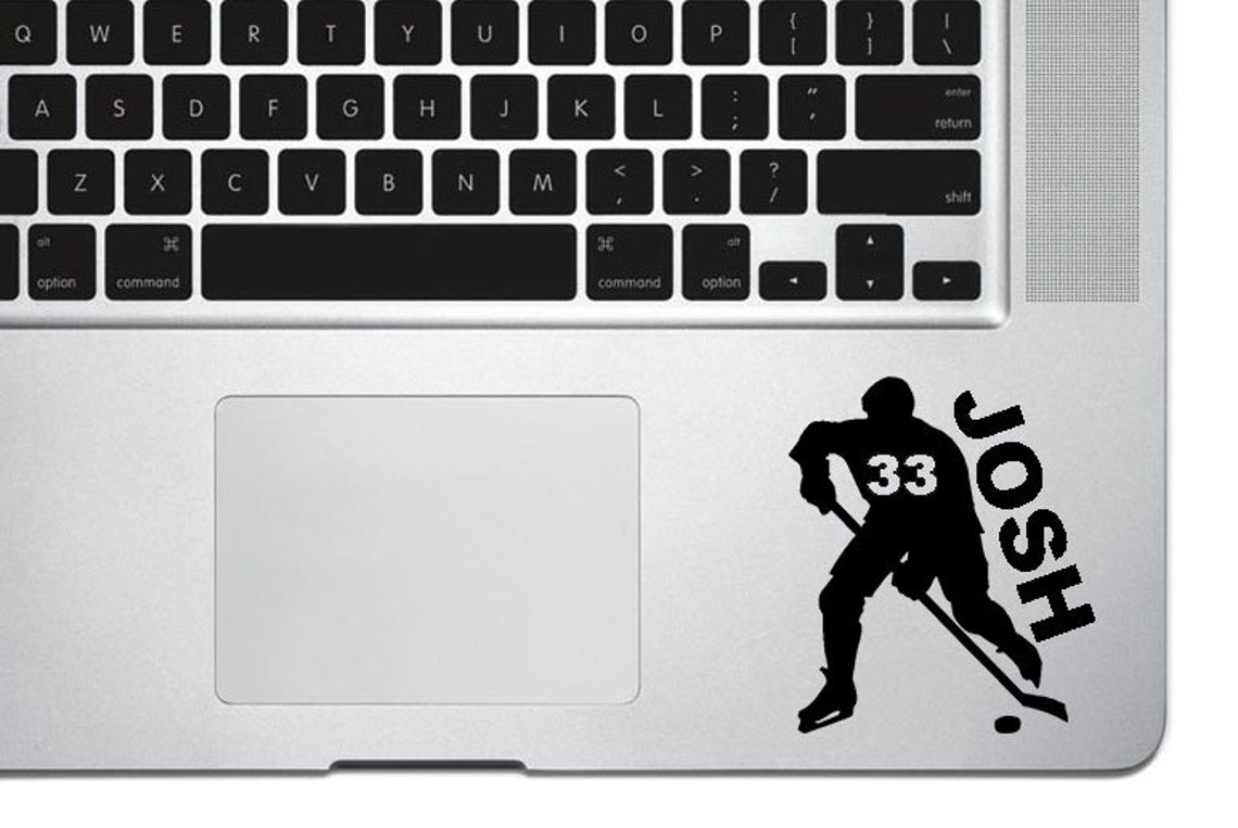 Custom Vinyl Hockey Sticker With Number and Name Hockey - Etsy