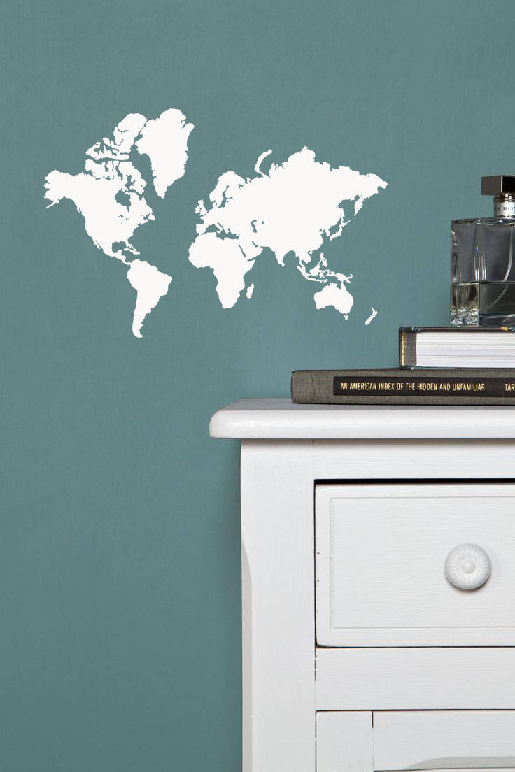 World Map Decal World Map Sticker Adventure Decal Travel - Etsy