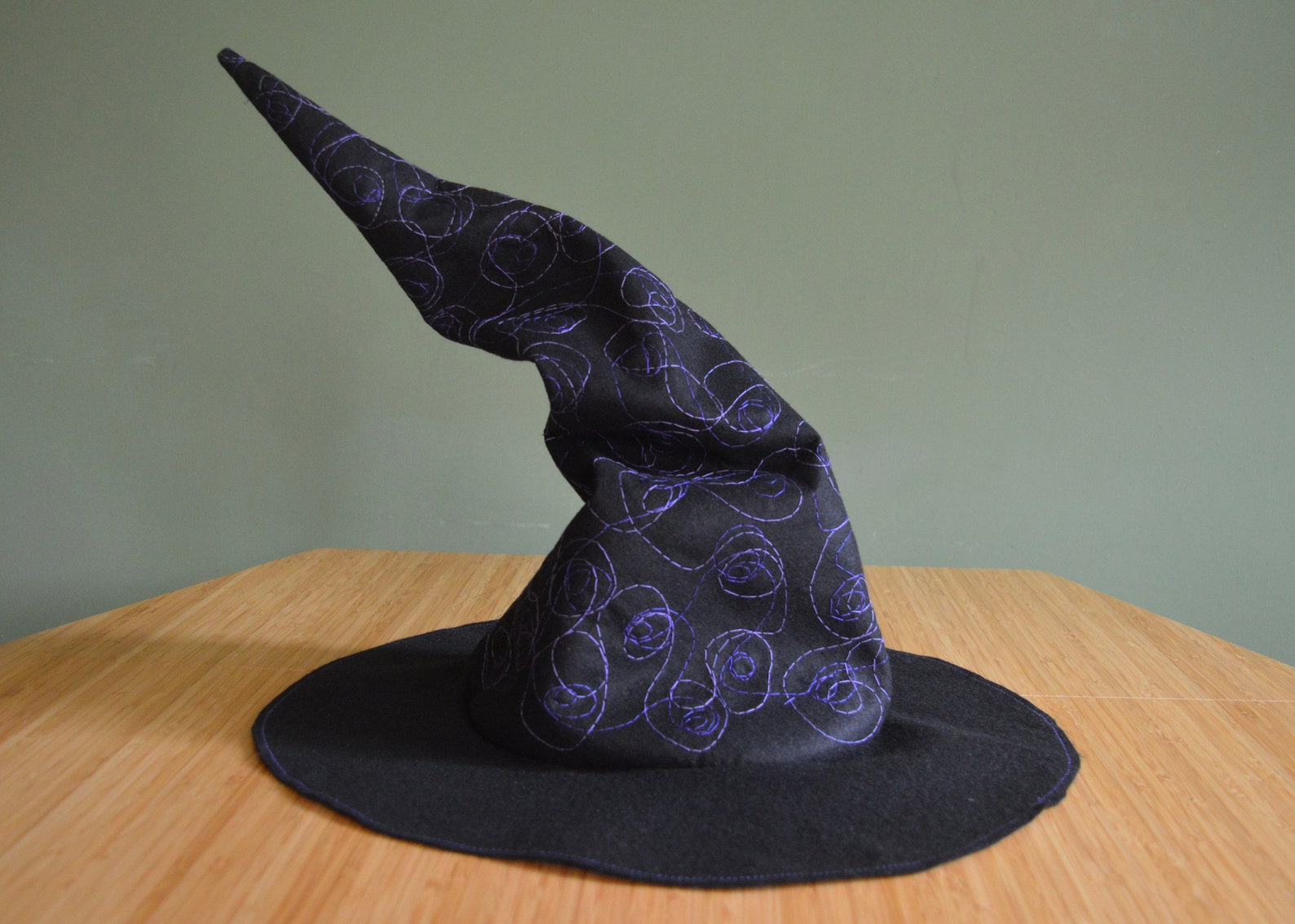 Swirling Purple and Black Witches Hat Wizard Hat Cosplay - Etsy